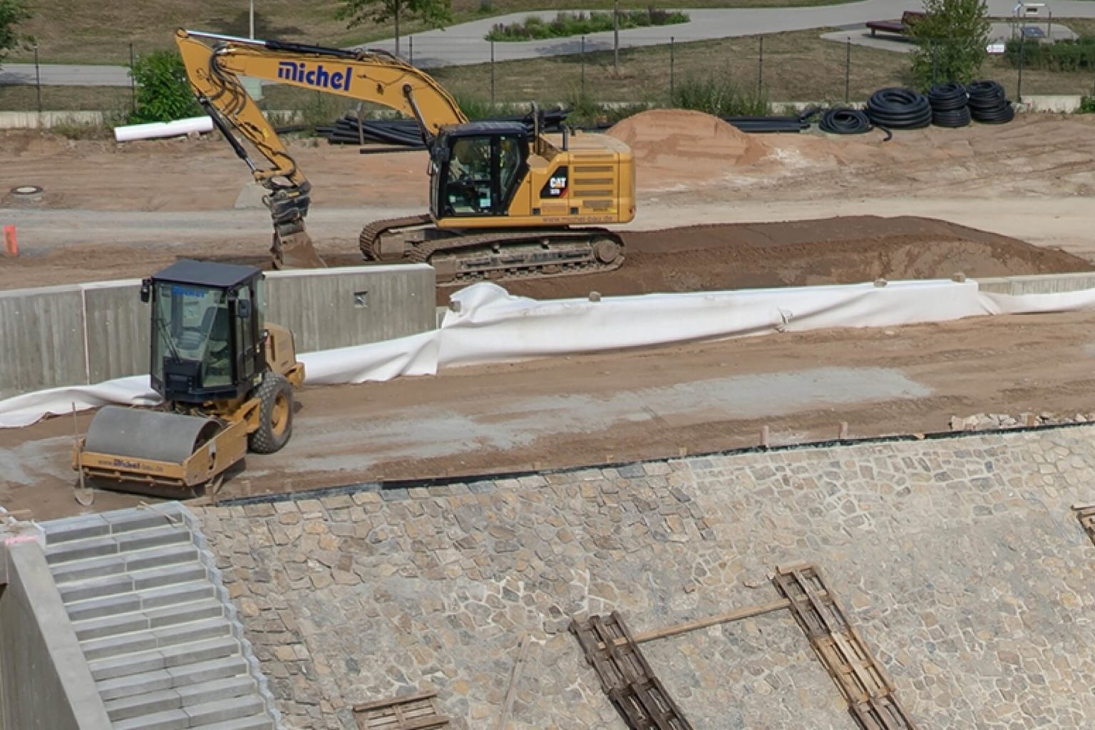 Das ist unser LKW Fuhrpark | Projekte bei Michel Bau