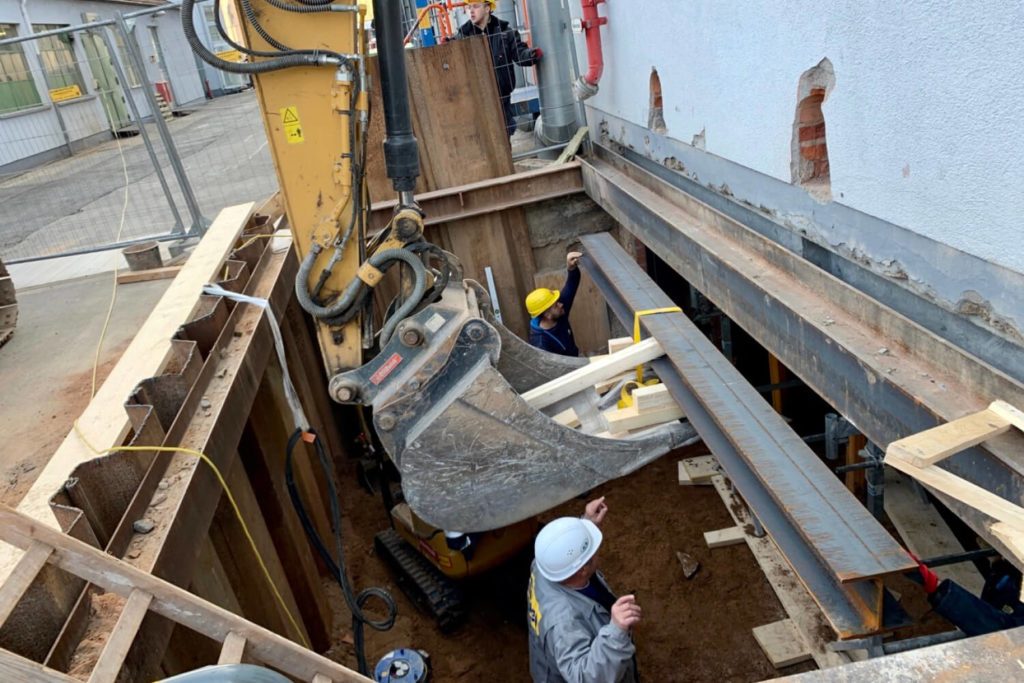 Unterkellerung einer Werkshalle in Lohr | Projekte bei Michel Bau